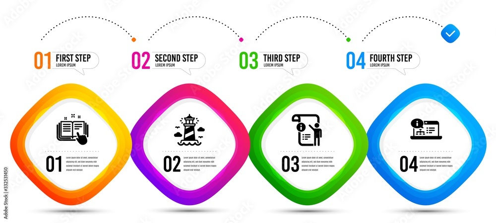 Manual doc, Online documentation and Technical documentation icons ...