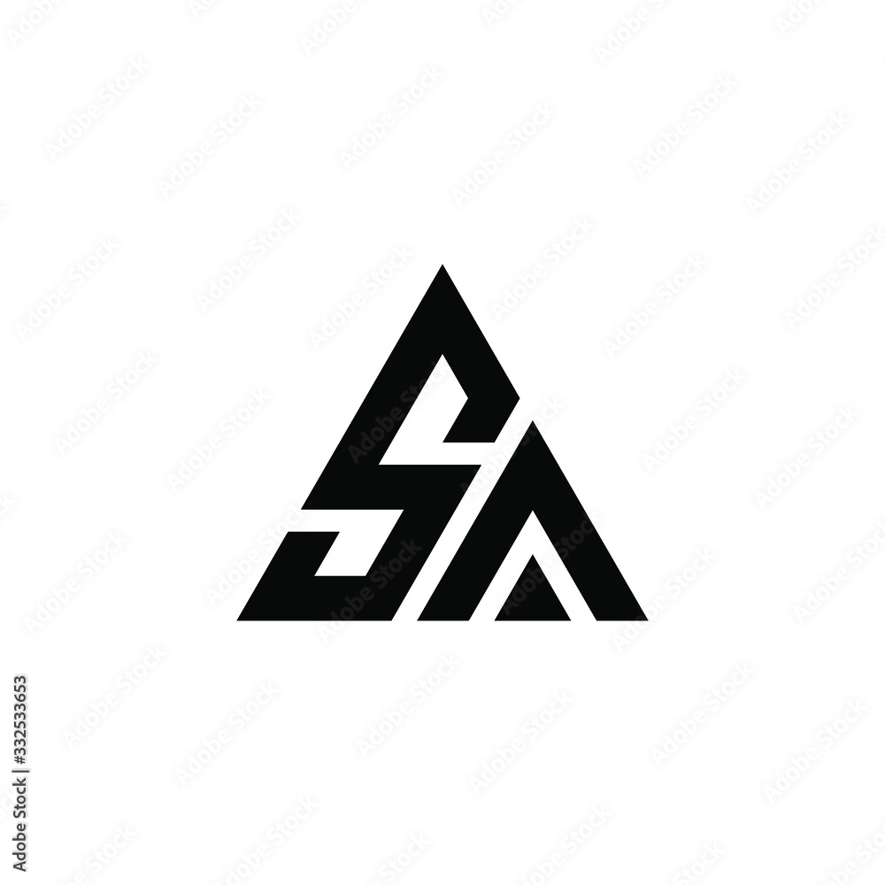 SA LETTER VECTOR LOGO ABSTRACT Stock Vector | Adobe Stock