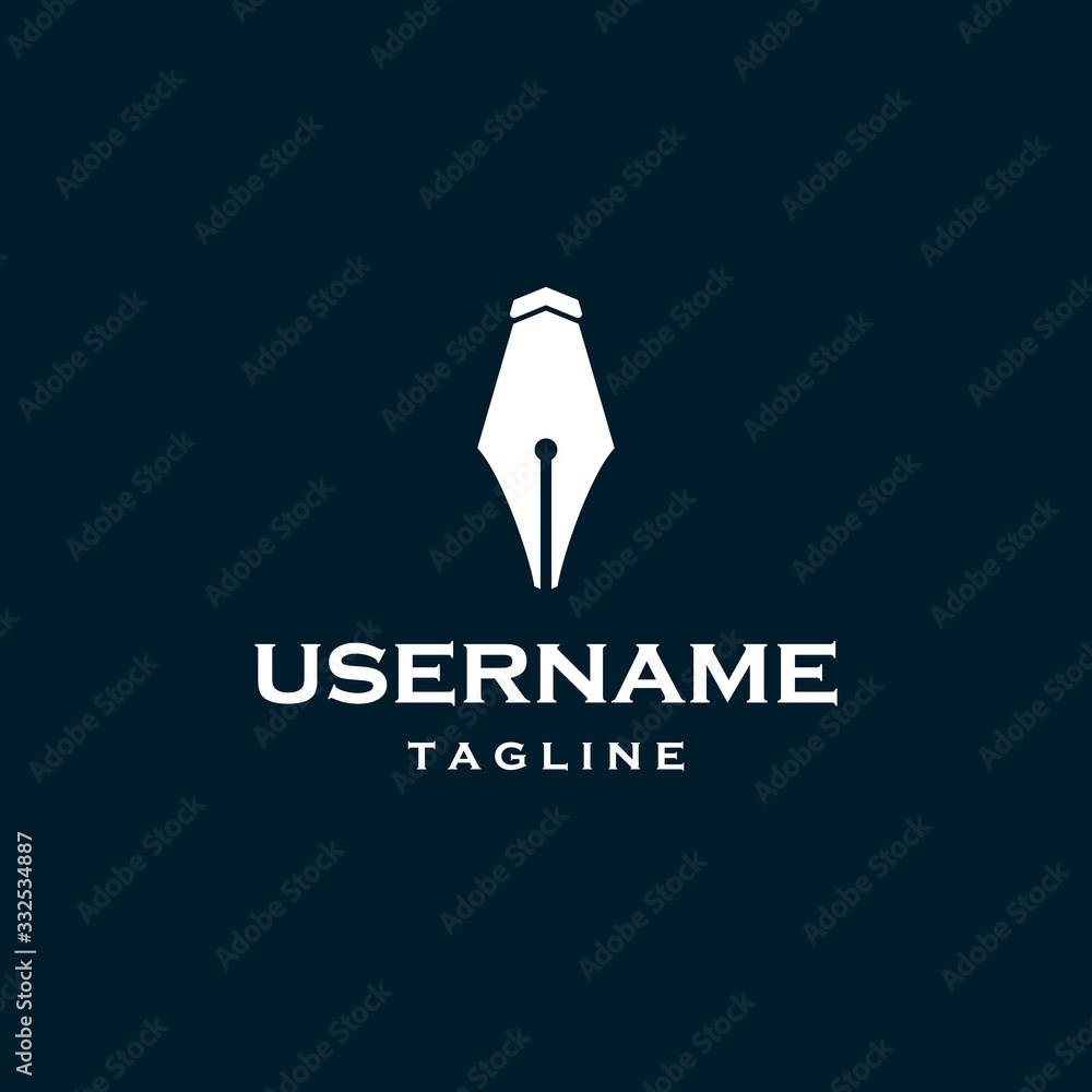 simple pen logo design inspiration . pen logo template . business ...