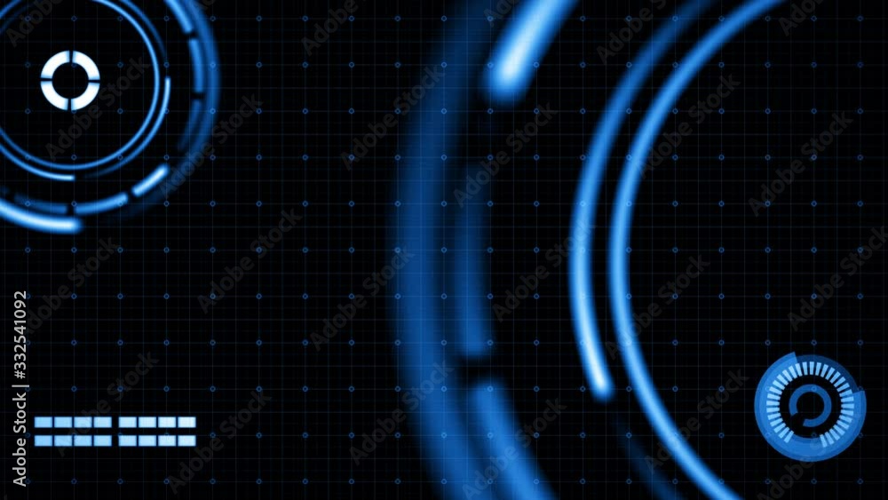 3D HUD monitor screen interface futuristic ui element for digital ...