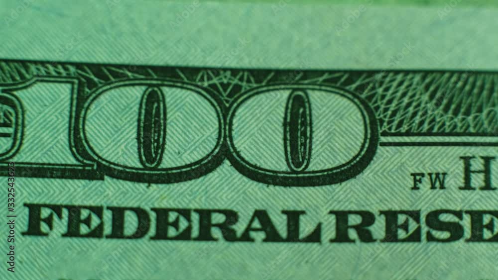 100 dollar bill. Global economy. Green hundred buck paper banknote ...