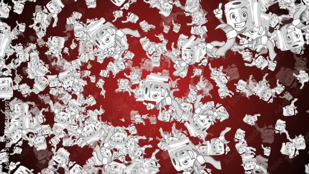 Toilet Roll illustration background animation. Toilet paper emoji ...