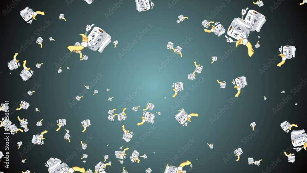 Toilet Roll illustration background animation. Toilet paper emoji ...
