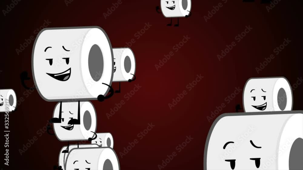 Toilet Roll illustration background animation. Toilet paper emoji ...