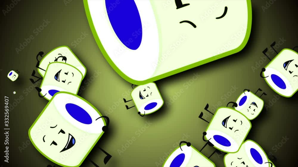 Toilet Roll illustration background animation. Toilet paper emoji ...