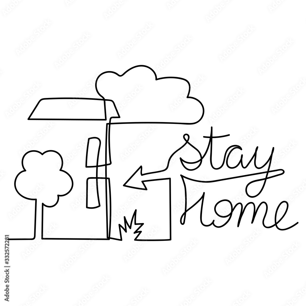 Stay home. Isolation at home to prevent a coronavirus epidemic ...