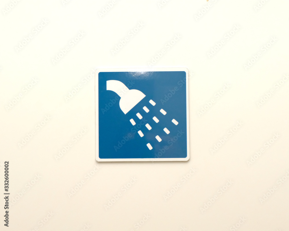 toilet sign for restroom on white background Stock Photo | Adobe Stock