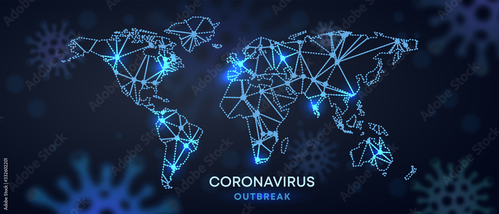 Covid-19 infection with to the World Map and infected locations ...