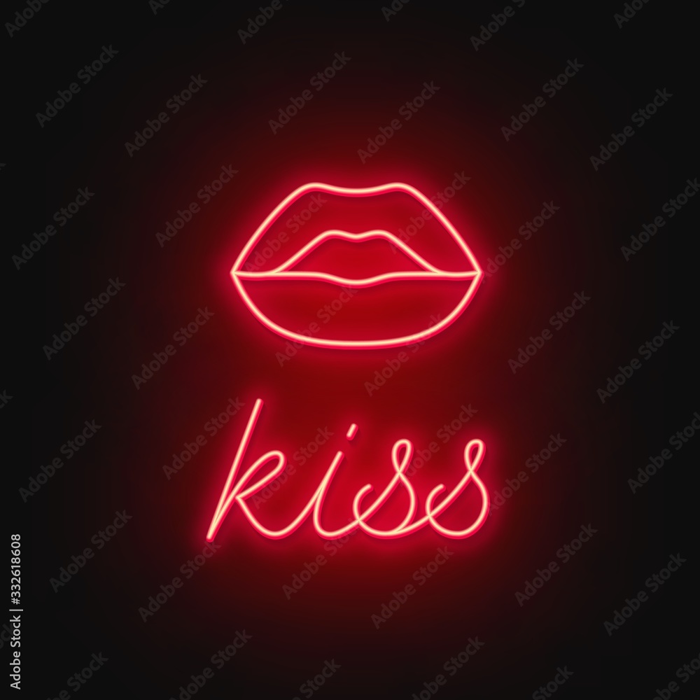 Neon Lips Backgrounds