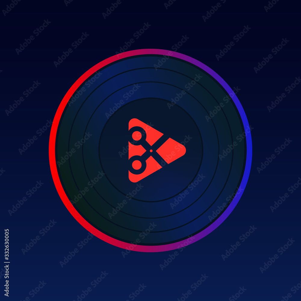audio cutter logo and icon vector Isolated image Stock Vector | Adobe Stock