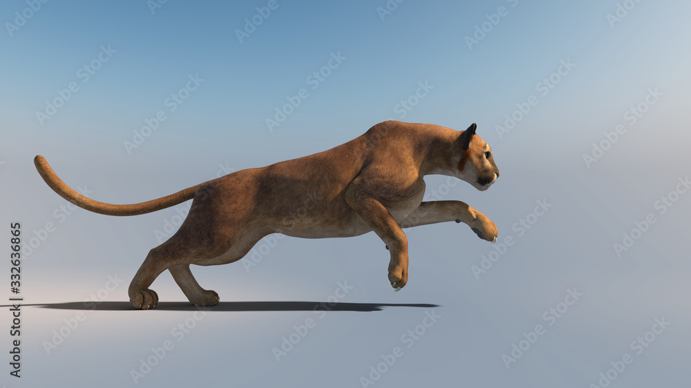 Puma 1 Illustration, 3d Rendering. Stock Illustration | Adobe Stock