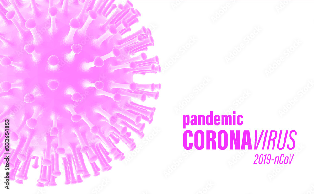 Covid-2019 colored pink medical background. Sars type of virus 2019 ...