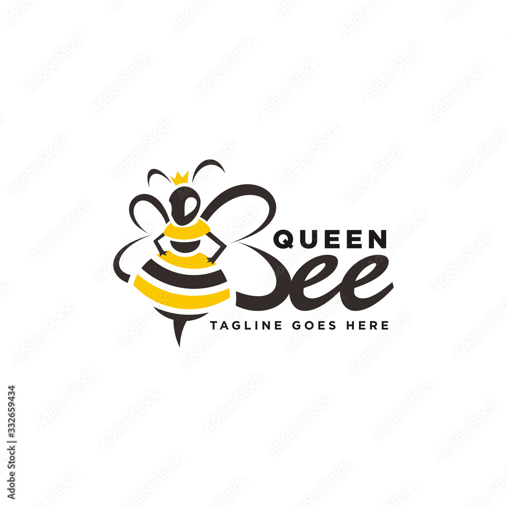 Queen Bee Logo Queen Bee Crown Stock Illustrations – 418 Queen Bee