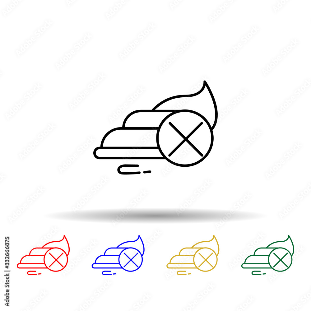 Diarrhea sprue multi color icon. Simple thin line, outline vector of ...