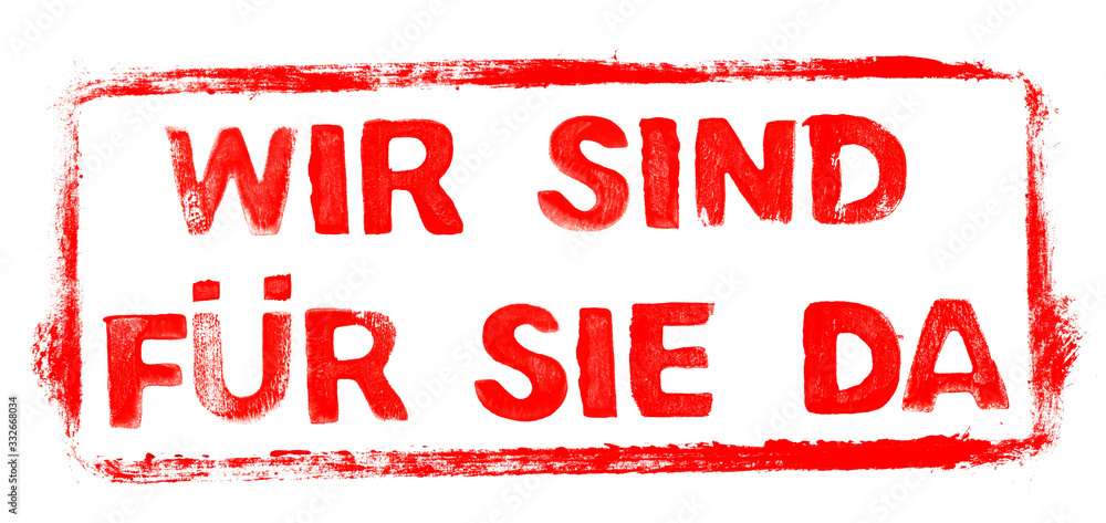 Roter Stempel Rahmen: Wir sind für Sie da Stock Illustration | Adobe Stock Roter Stempel Rahmen: Wir sind für Sie da Stock Illustration | Adobe Stock