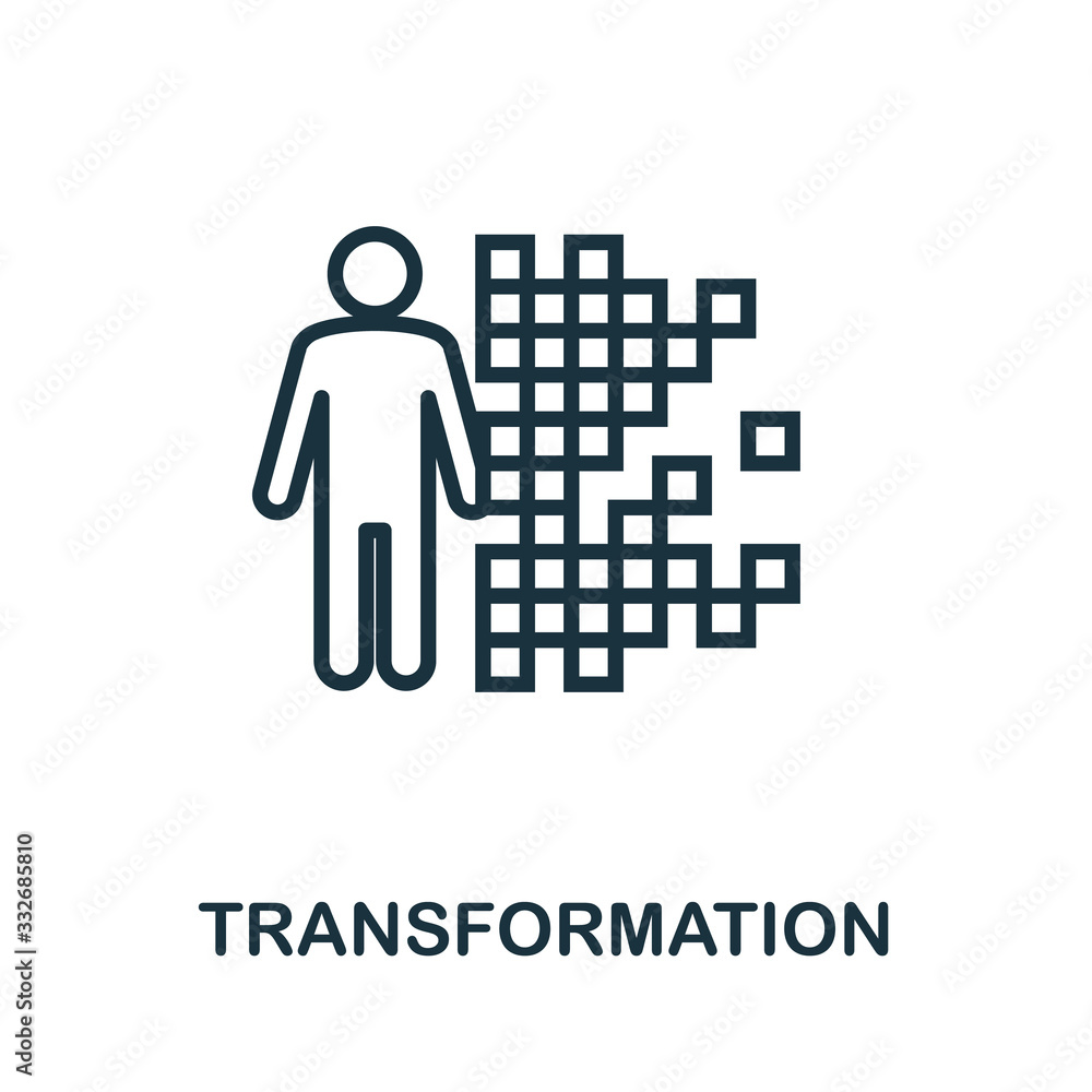 Transformation icon. Simple line element from biotechnology icons ...