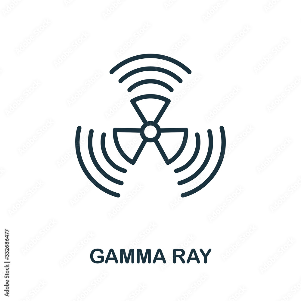 Gamma Ray icon. Simple line element from biotechnology icons collection ...