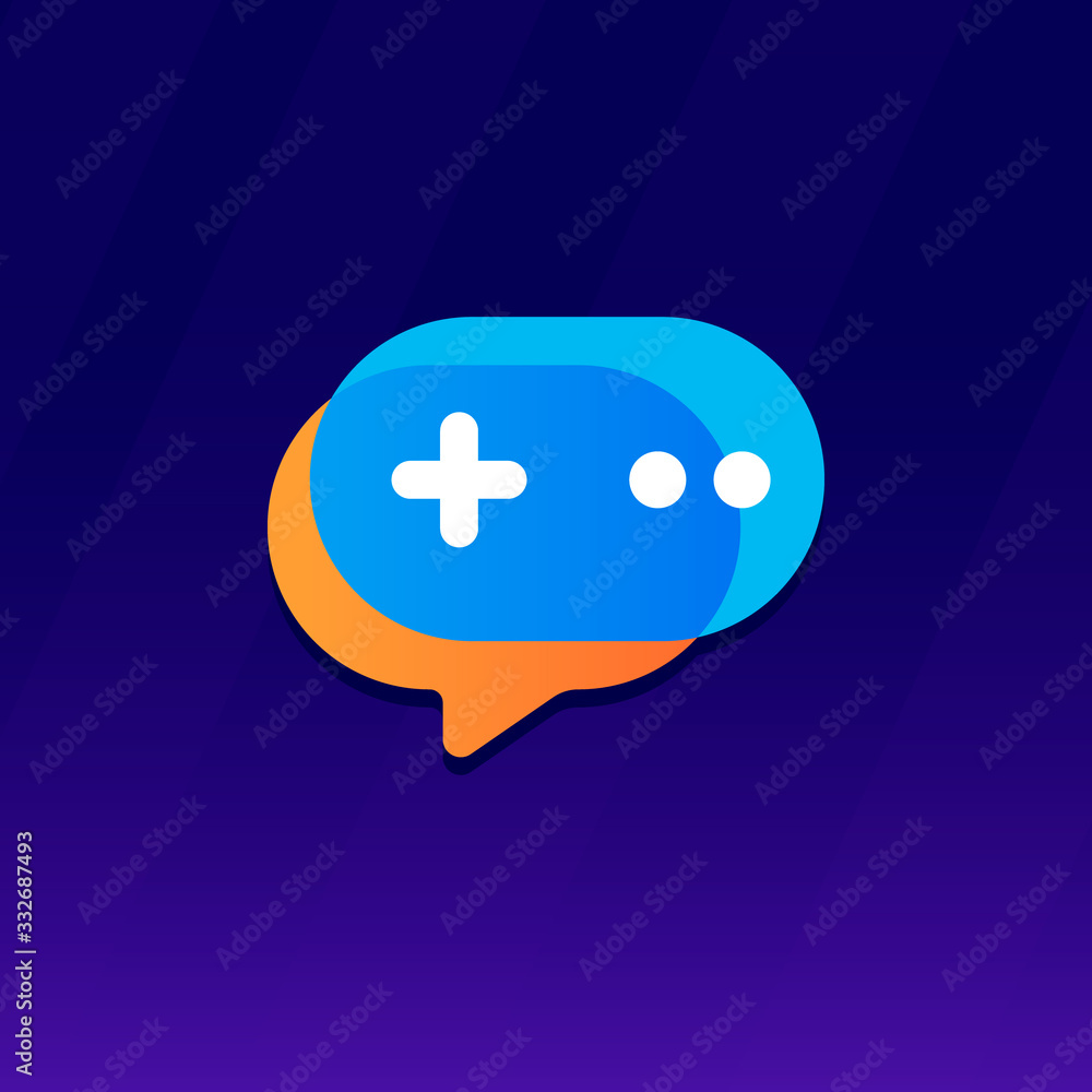 message logo and icon vector Isolated image Stock Vector | Adobe Stock