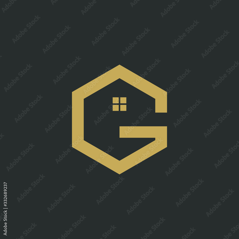 letter G, construction and building logo vector. Stock Vector | Adobe Stock