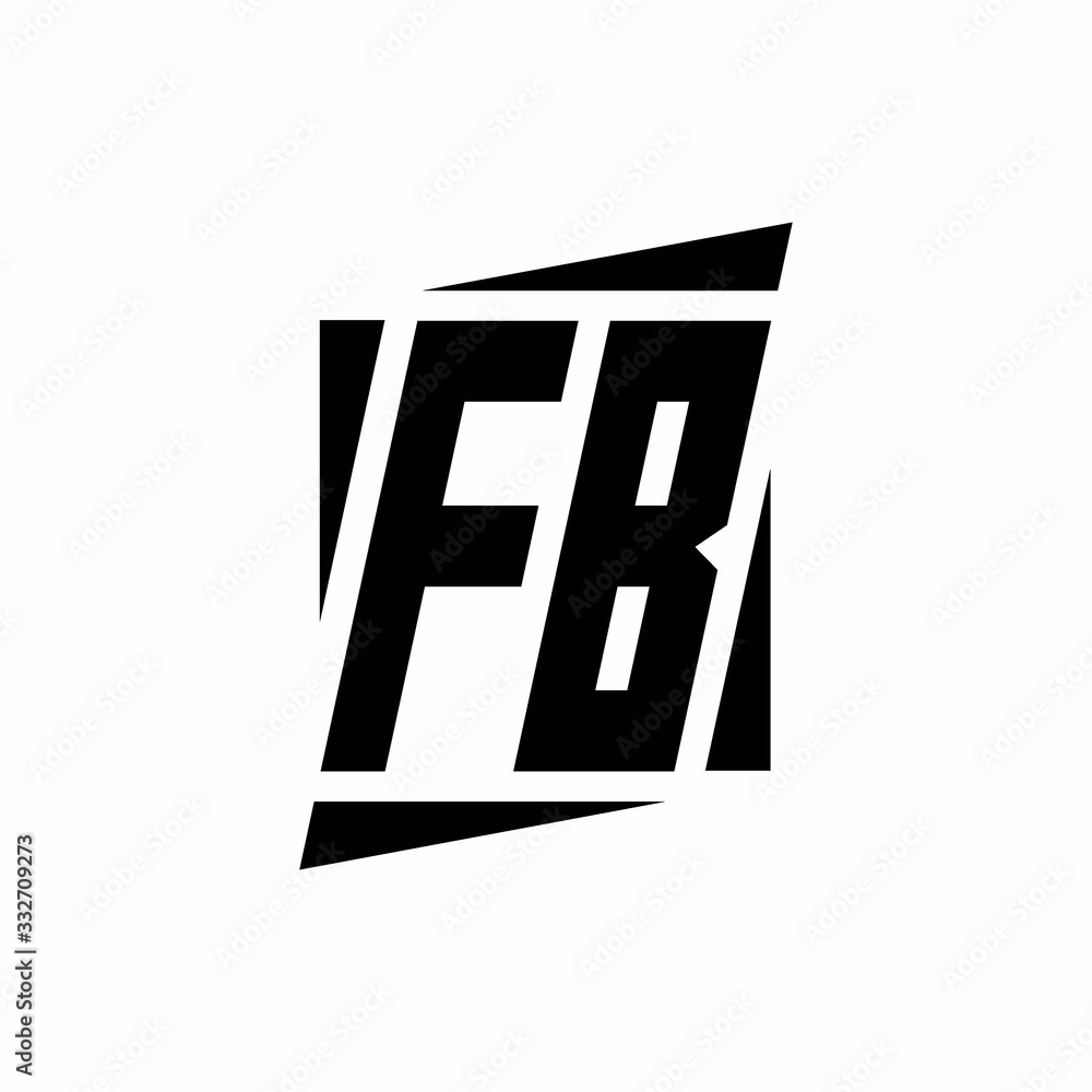FB Logo monogram with modern style concept design template Stock Vector ...