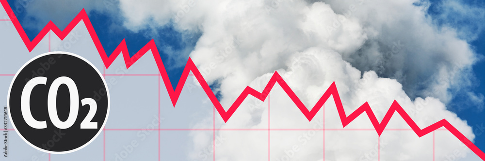 Diagramm Co2 Reduktion Stock Illustration | Adobe Stock