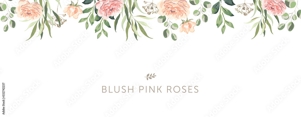 Blush White Floral Background