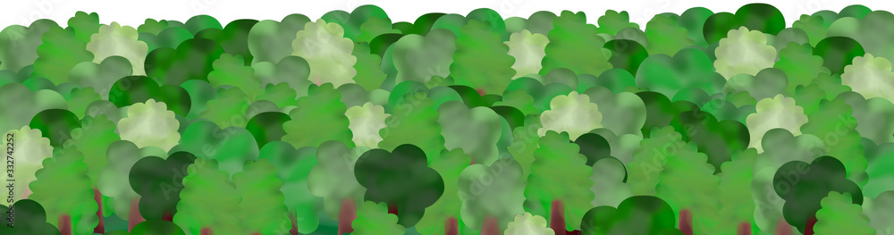 Tree Green Border Stock Vector | Adobe Stock