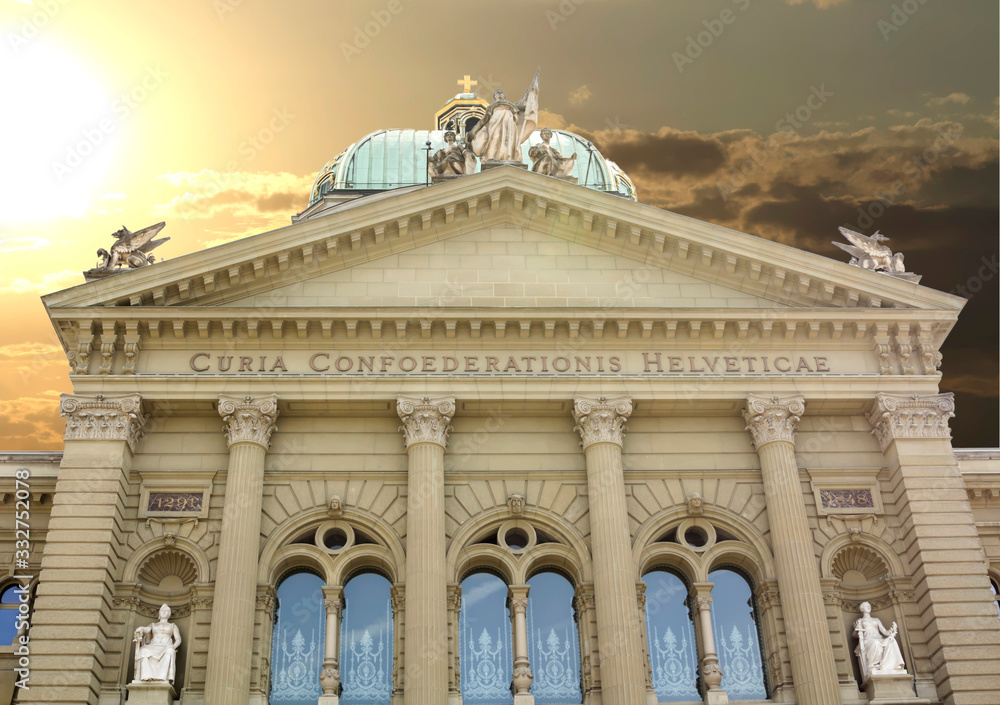 Bern, Switzerland - The Parliament Building in Bern, Switzerland. Seat ...