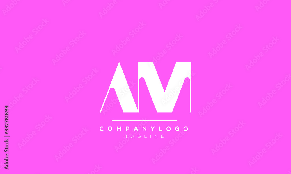 AM alphabet letter icon logo design Stock Vector | Adobe Stock