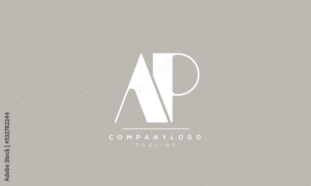 AP alphabet letter icon logo design Stock Vector | Adobe Stock
