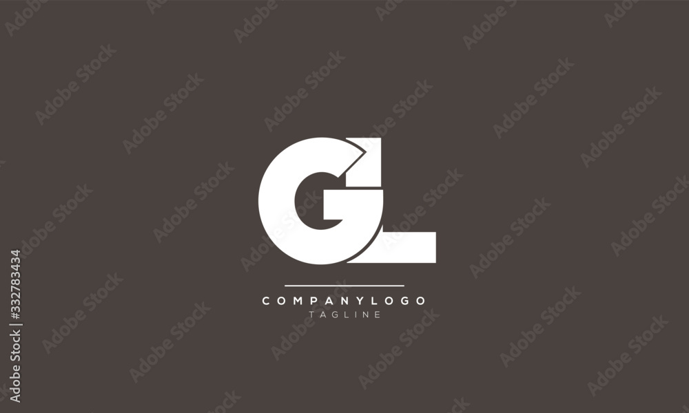 GL alphabet letter icon logo design Stock Vector | Adobe Stock