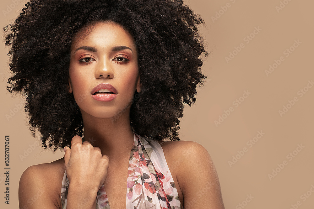 Beauty portrait of afro woman. Stock Photo | Adobe Stock