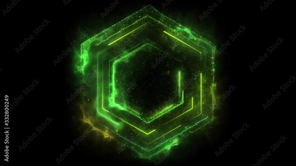 Wideo Stock: Seamless loop. Animation of a hexagon portal with changing color consisting of ...