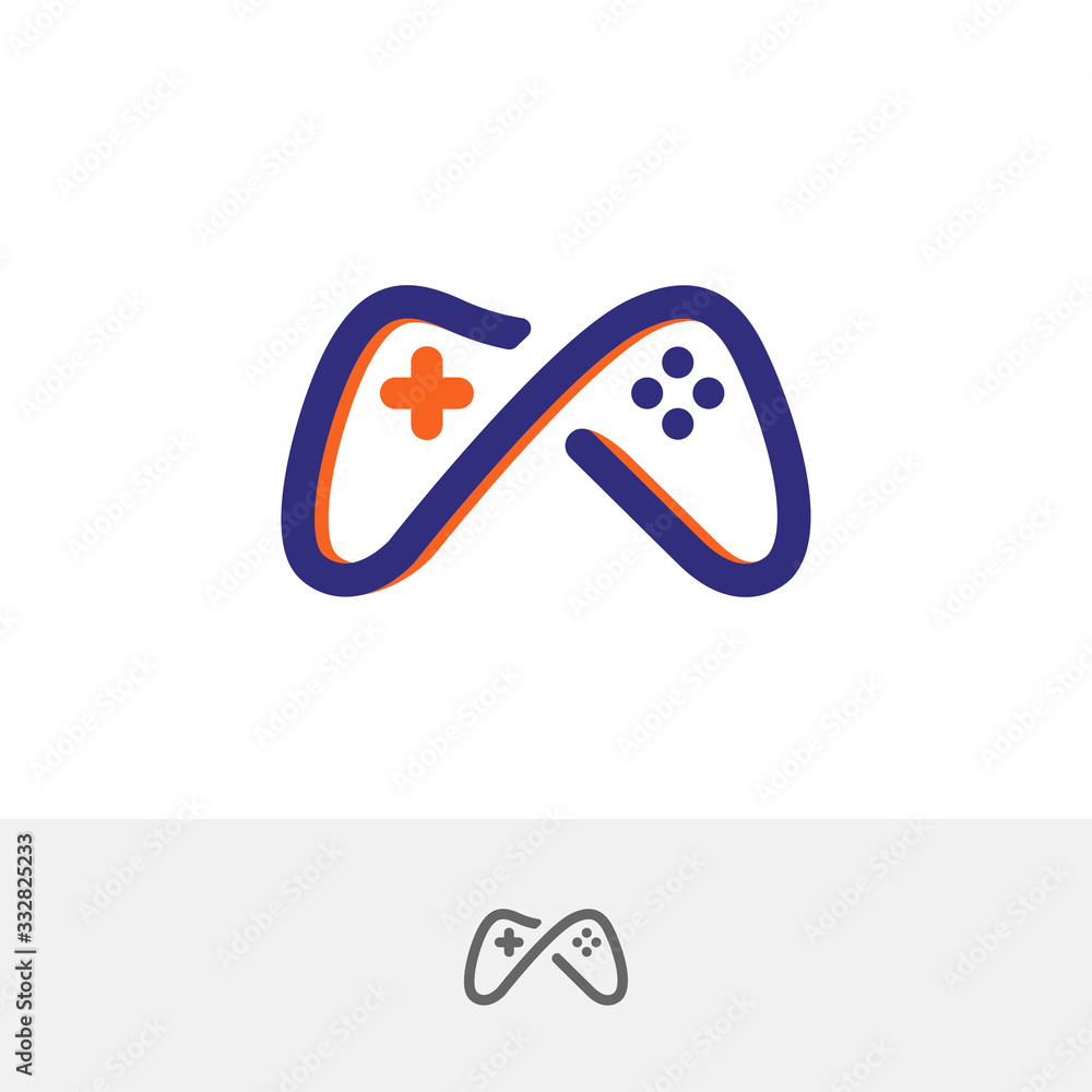 Infinite game pad logo icon design vector illustration Stock Vector ...