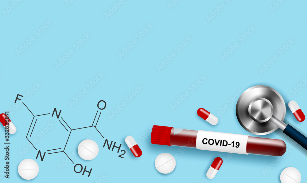 Medical. Antiviral drug. Favipiravir is effective in treating ...