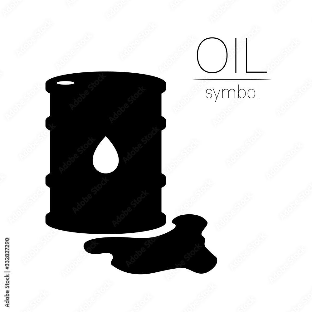 Vector sign of oil. Black symbol petroleum isolated on white background ...