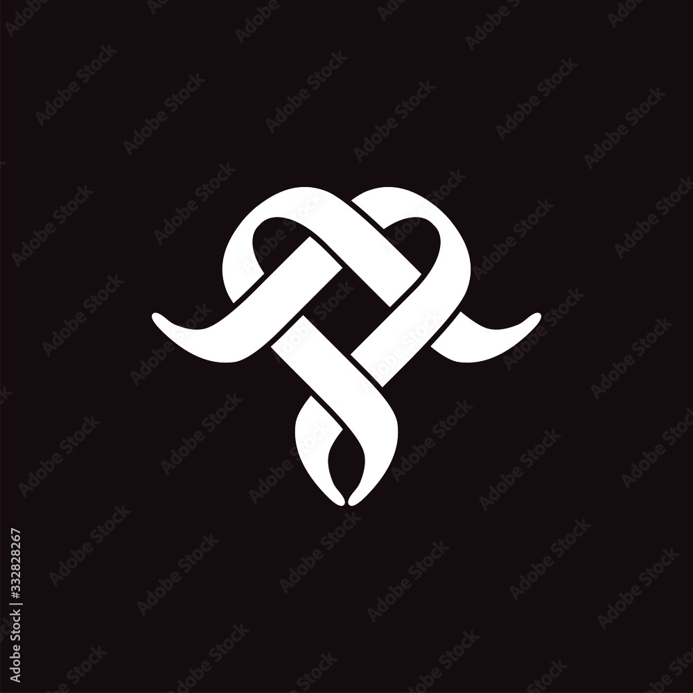 Initial letter letter AA logo template with love or heart shape ...