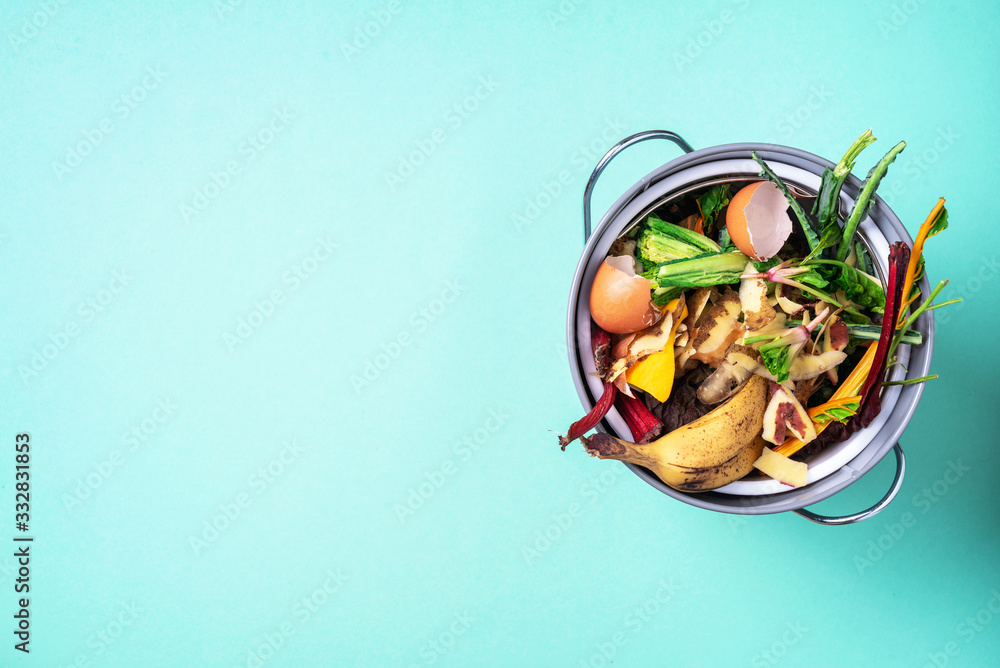 Sustainable and zero waste living. Vegetable waste in recycling compost ...