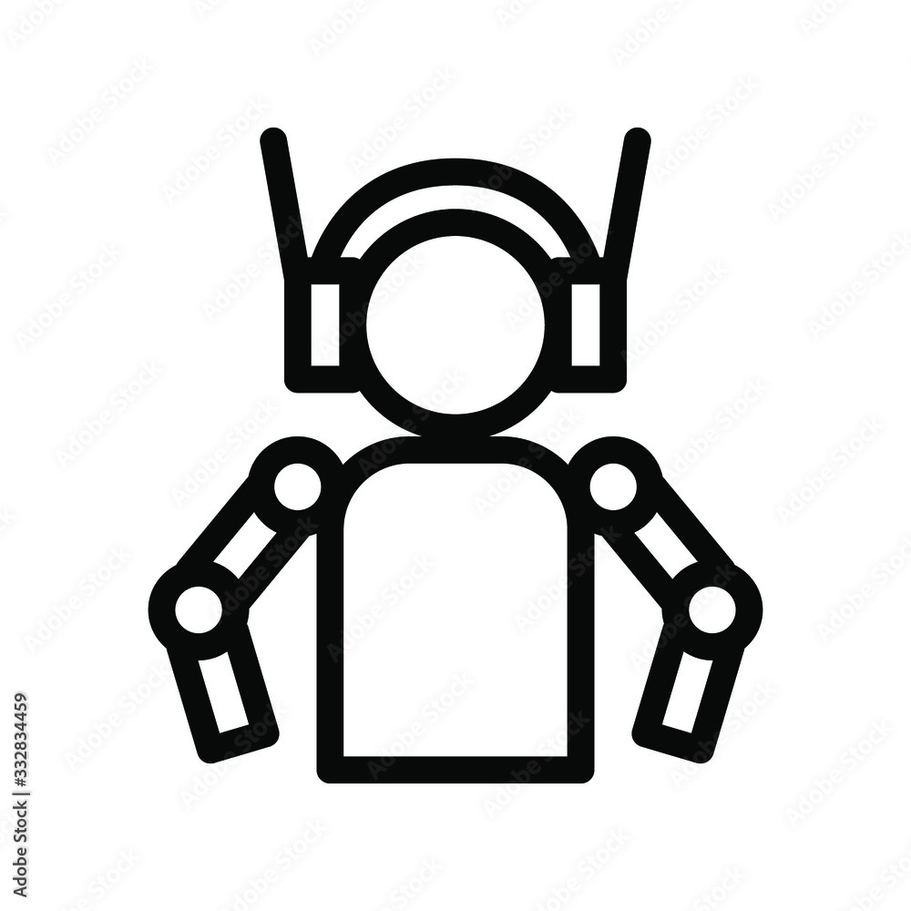 Robotic icon , avatar design template logo , emblm isolated ...