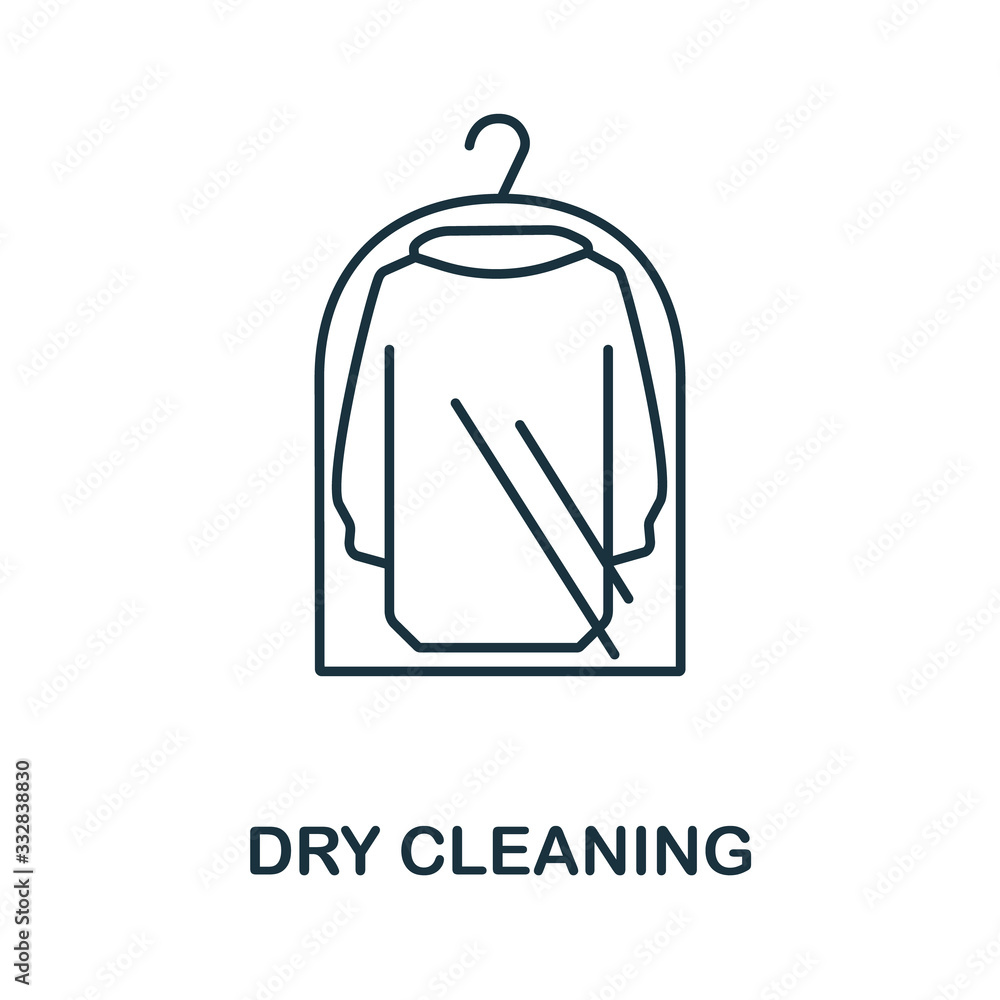 Dry Cleaning icon from cleaning collection. Simple line element Dry ...