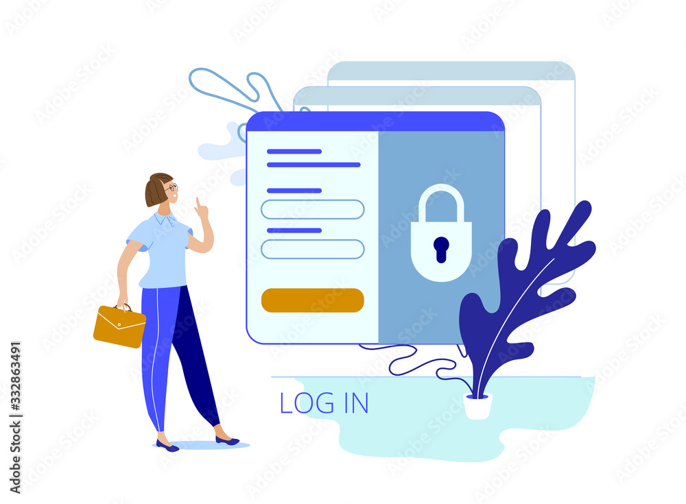 Isometric concept a young woman creates a custom design for a mobile ...