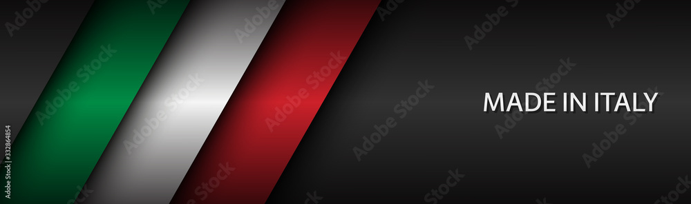 Modern header with Italian tricolor and grey free space for your text ...