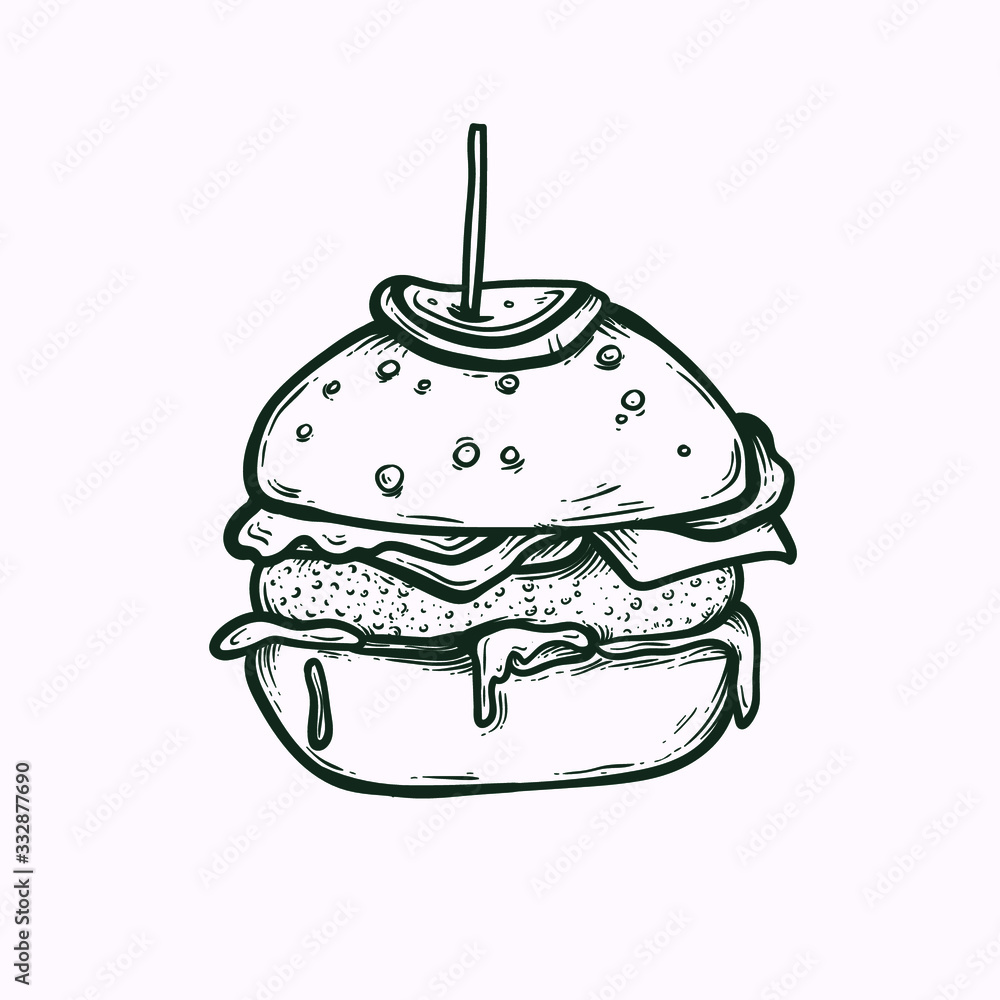 Junk Food Clipart Black And White