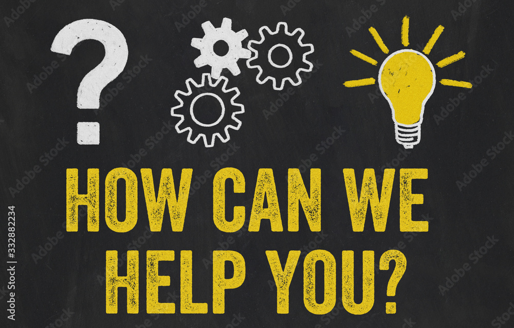 Question Mark, Gears, Light Bulb Concept - How can we help you Stock ...