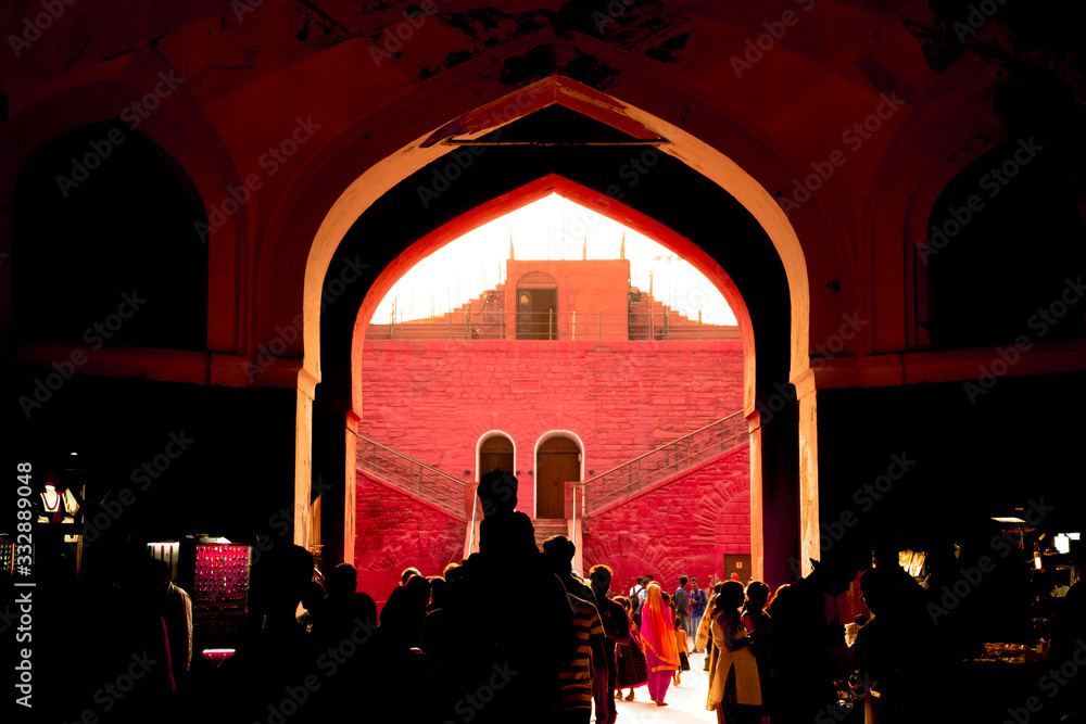 Foto de Main entrance of Red Fort building.The Red Fort is a historic ...