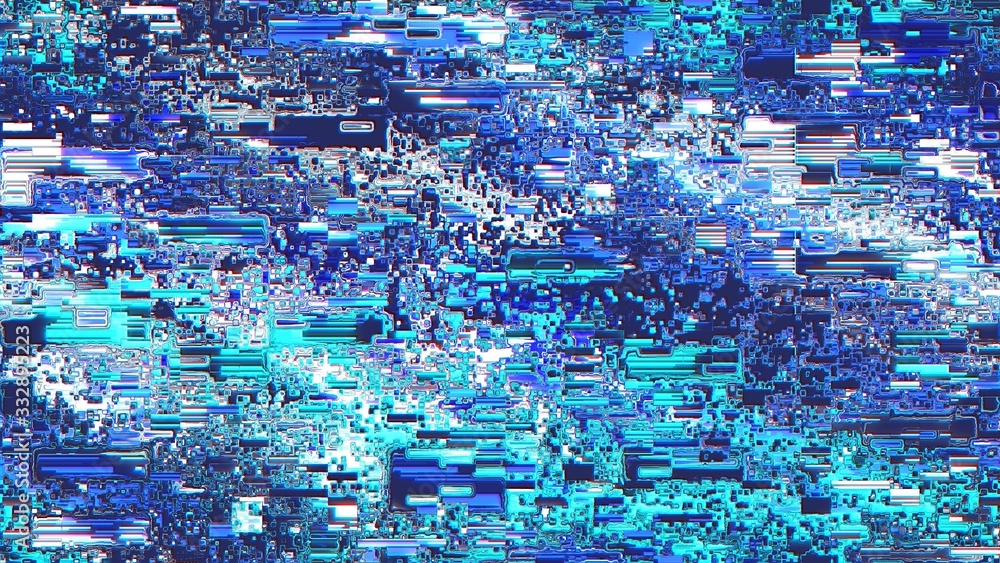 abstract background with digital twitches, color distortion of ...