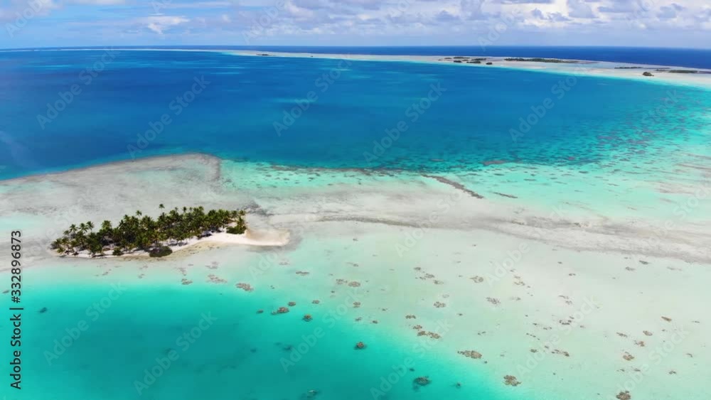 Wideo Stock: Blue Lagoon in French Polynesia is a small lagoon that ...