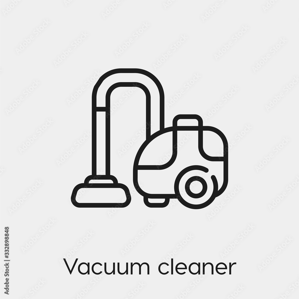 vacuum cleaner icon vector. Linear style sign for mobile concept and ...