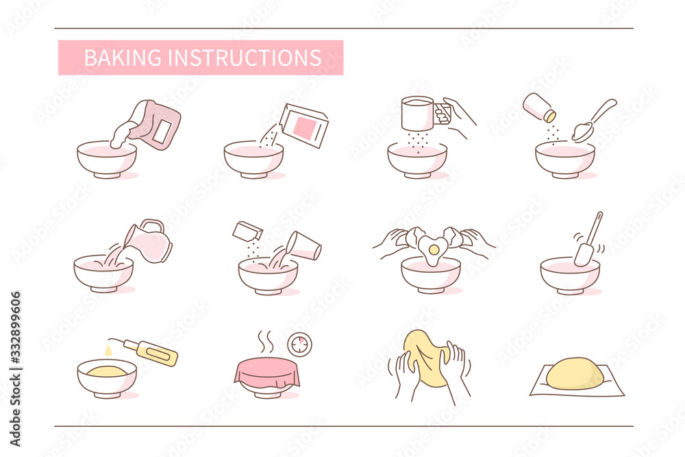 Instruction How to Prepare and Cook Dough for Bakery. Baking ...