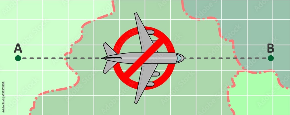 suspension, stop of flight communication, flights. Closing the borders ...